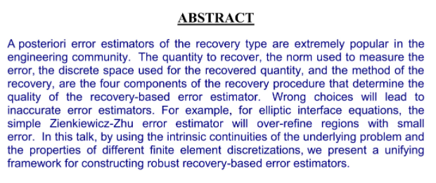Robust Recovery Based A Posteriori Error Estimators For Finite Element